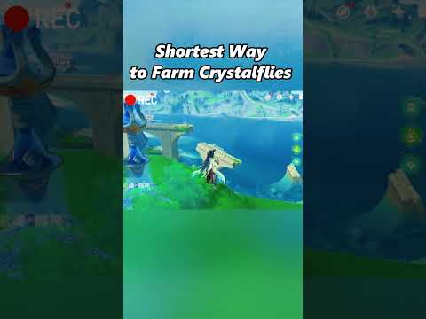shortest way to farm crystalflies #genshin #genshinimpact #genshintips