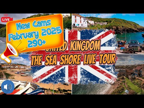 👑🅻🅸🆅🅴👑United Kingdom Sea Shore Live Webcams Tour⛱️Scotland/Wales/Cornwall/Devon🌅/England/Norfolk