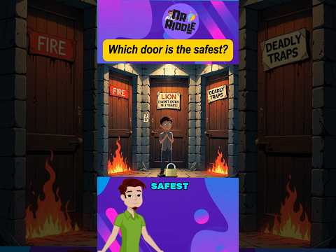 which door is the safest? #riddle #games #quiz #riddleoftheday #funny #puzzlequiz #riddlechallenge