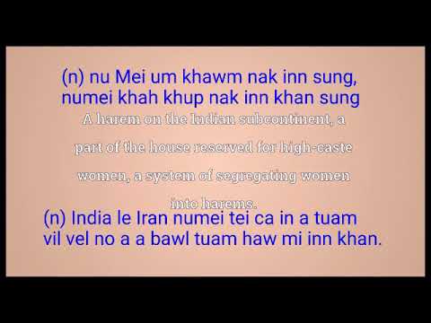 zenana meaning explaining in English Ngawn Dictionary zenana = nu Mei um khawm nak inn khan,
