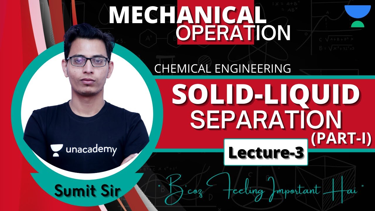 Solid-Liquid Separation - 1 | Mechanical Operation -2 | GATE Chemical 2021