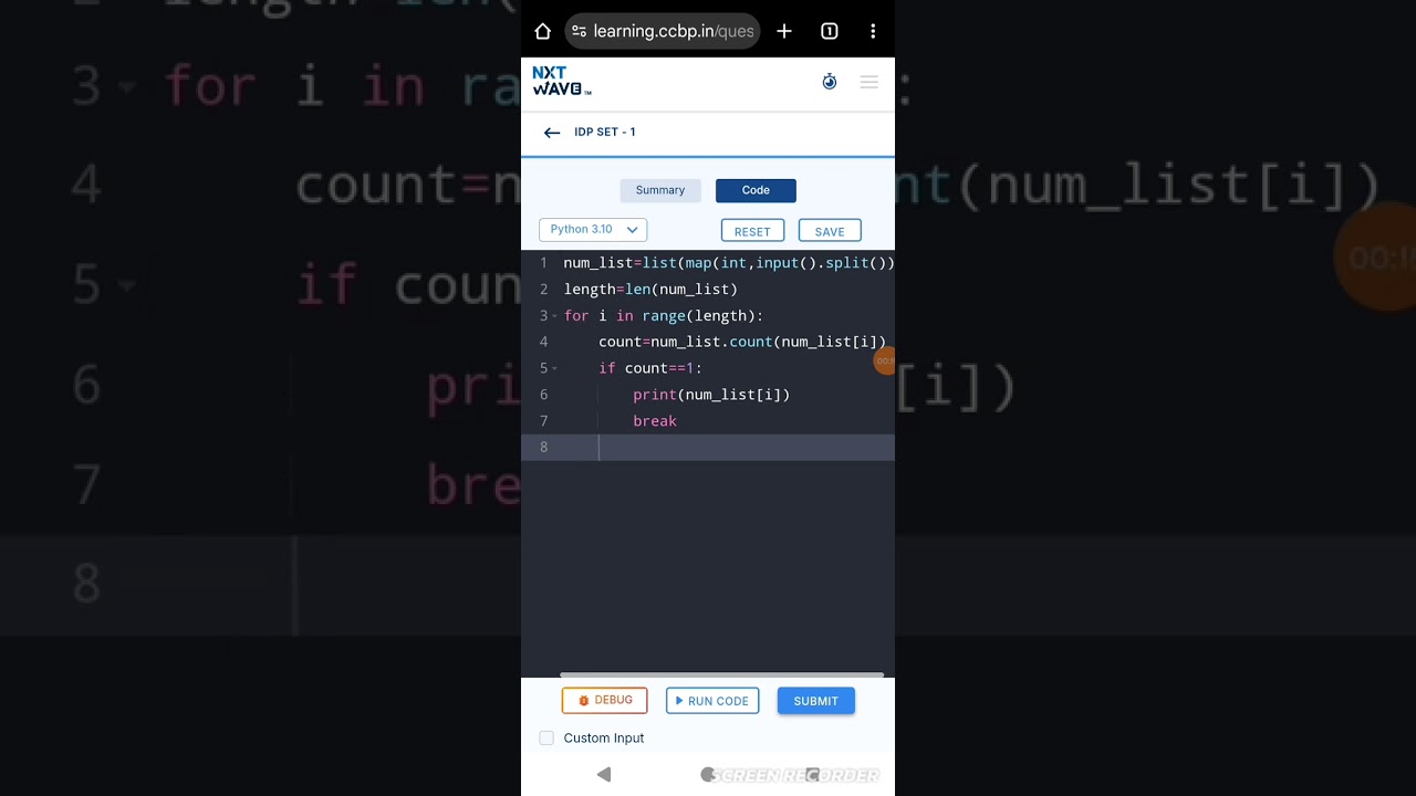 Single Entry using python CCBP Nxtwave #coding #nxtwaveccbp4 #python #programming #pythoncoding #net