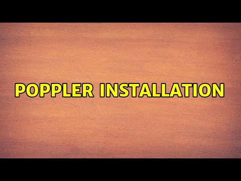 Poppler installation