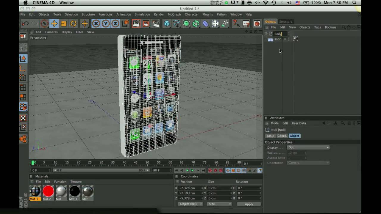 iPhone 4 Cinema 4D speed art