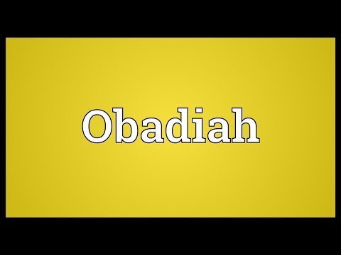 Obadiah Meaning