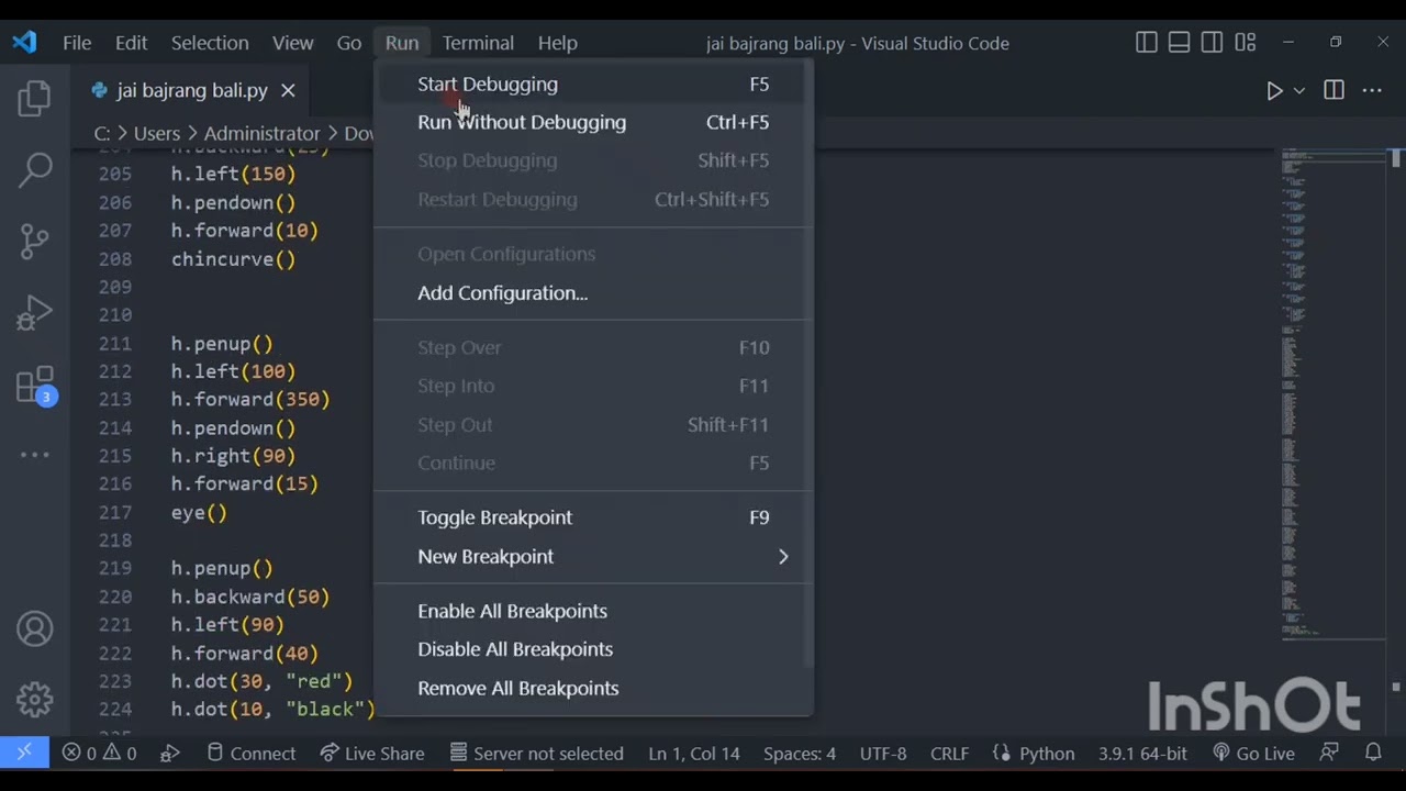DRAW HANUMAN JI  GRAPHICS   ||  USING PYTHON TURTLE   ||