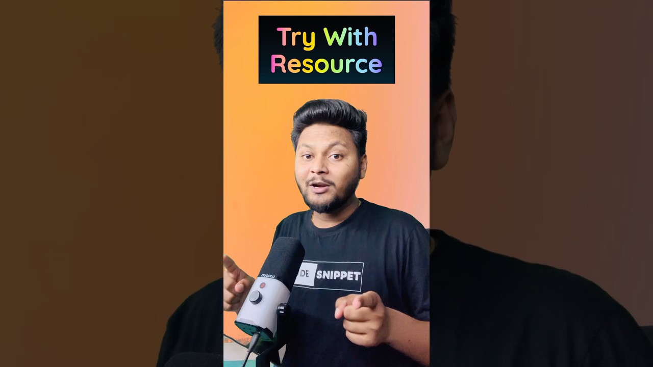 Try With Resource In #java #coding #javaframework #programming