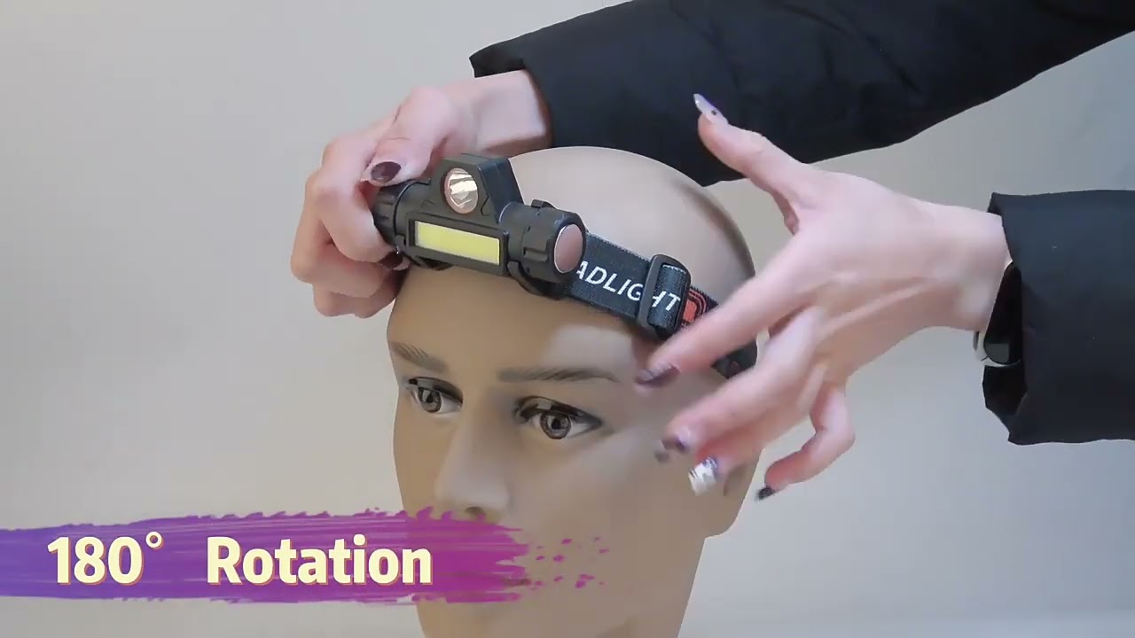 Lanterna de Cabeça Ajustável Com Led Cob