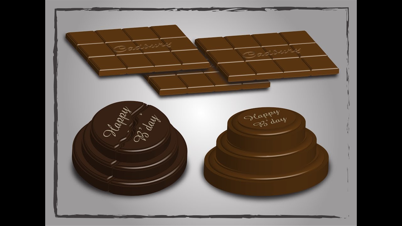 illustrator : Tutorial Chocolate Cake & Chocolate Design's Recipes.