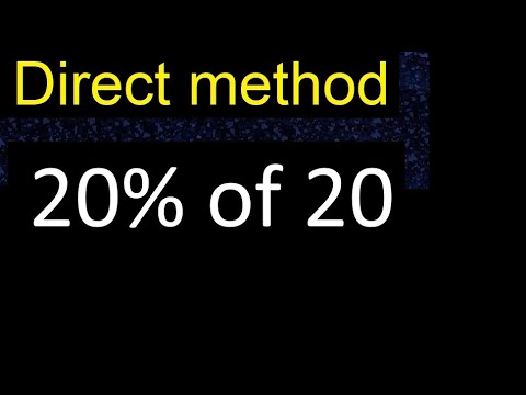 20% of 20 , percentage of a number . 20 percent of 20 . procedure