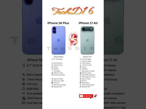 iphone 17 air vs iPhone 16 plus features and specifications #newiphone