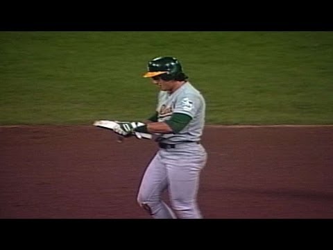 OAK@MIL: Canseco becomes first player to go 40/40