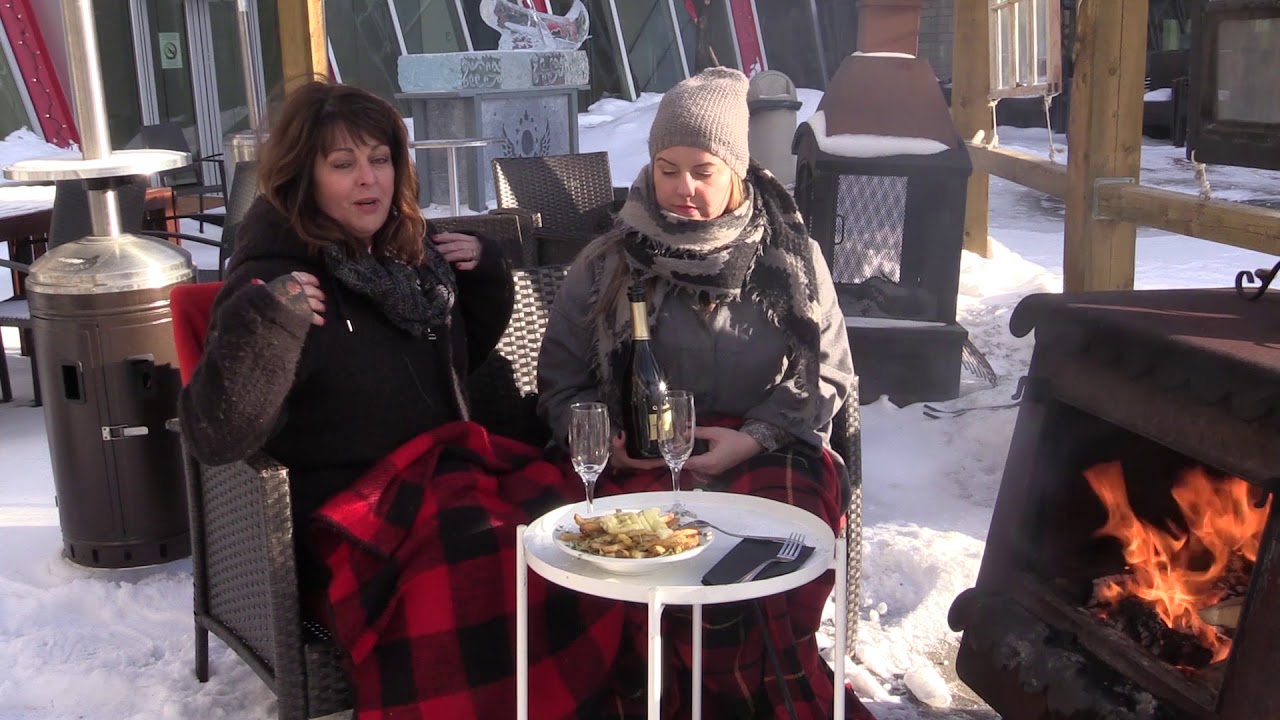 Wine on the winter patio