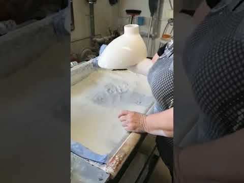 A behind the scenes manufacturing porcelain inserts for Thetford RV toilet bowls. #twusch #rvlife