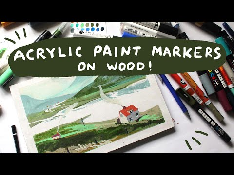 Acrylic paint markers on wood - Posca, Molotow, Liquitex, Pilot pintor, Solo Goya.Paint with KRIKSIS