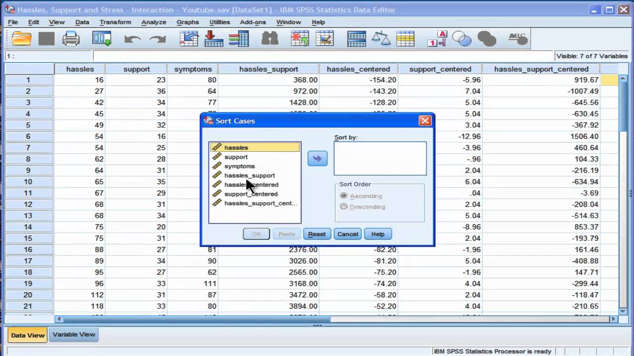 Multiple Regression - Interaction - SPSS (part 3)