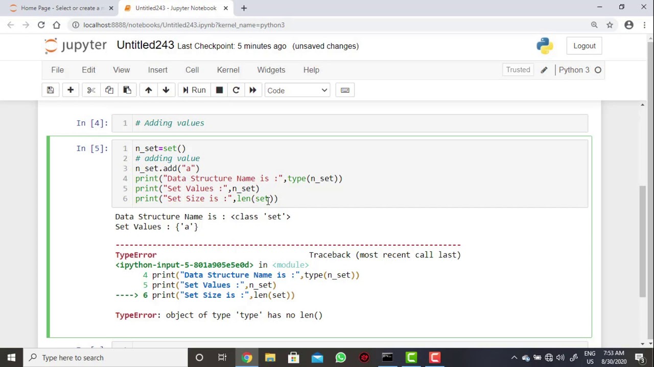 161  Creating Empty sets & Modification