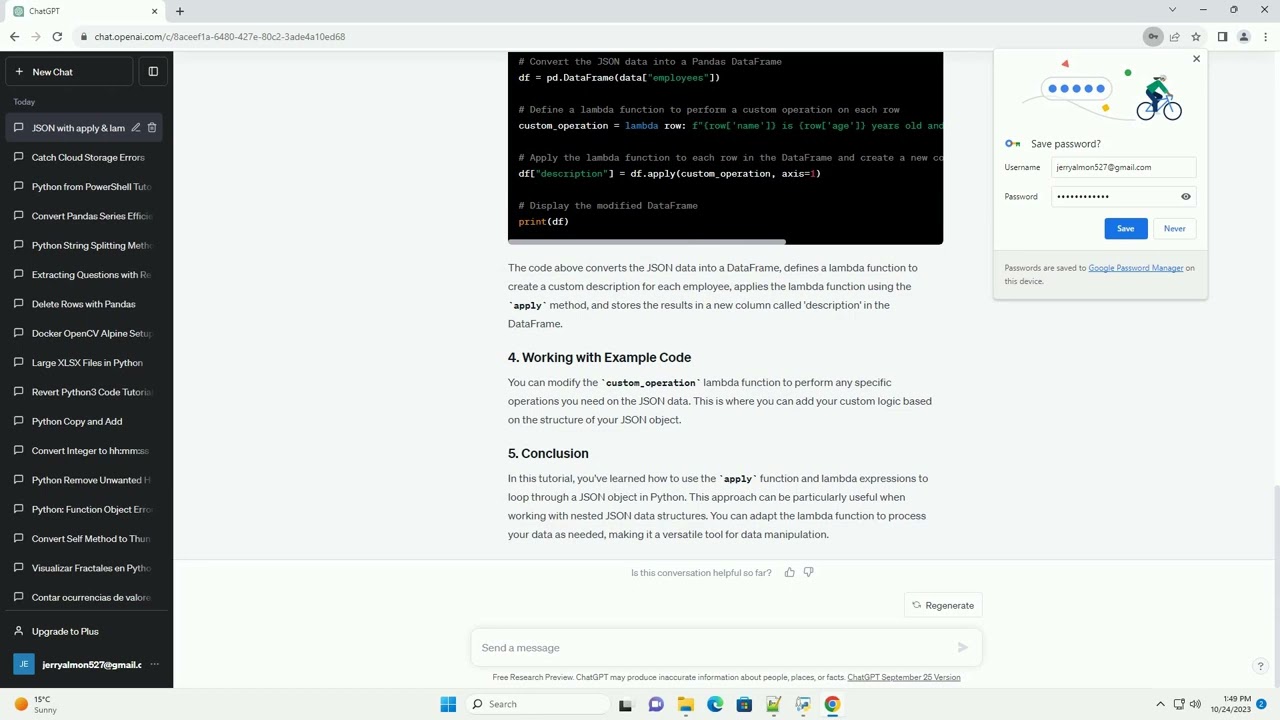 How to use apply function and lambda to loop through json object in python