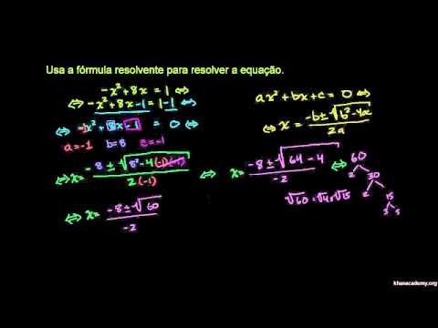Aplicação da fórmula resolvente (vídeo) | Khan Academy