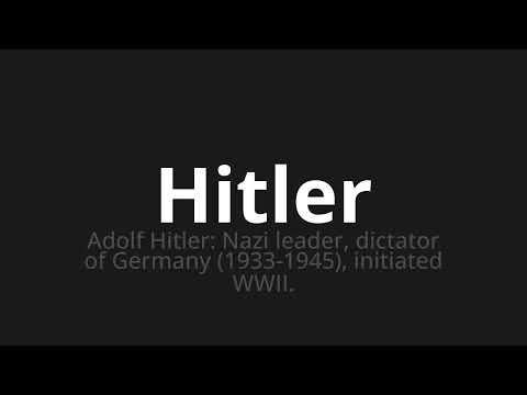 How to pronounce Hitler