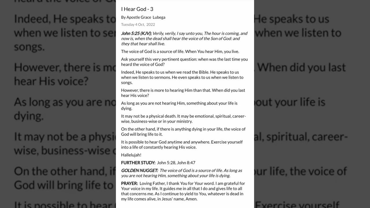 PHANEROO DEVOTION BY APOSTLE GRACE LUBEGA FOR TUESDAY 4/OCTOBER/2022. #phaneroo