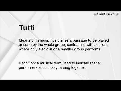 Tutti Meaning