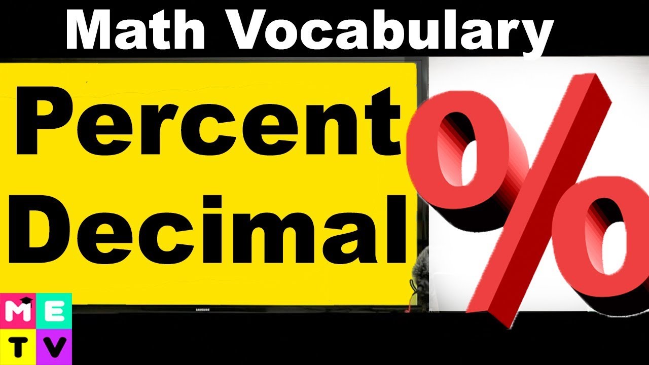 English Math Vocabulary 💯| Percents and Decimals