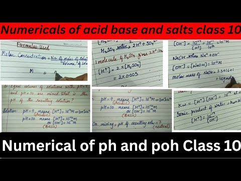 Numericals of acid base and salts Class 10 | Numericals of class 10 chemistry chapter 2