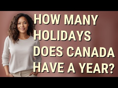 How many holidays does Canada have a year?