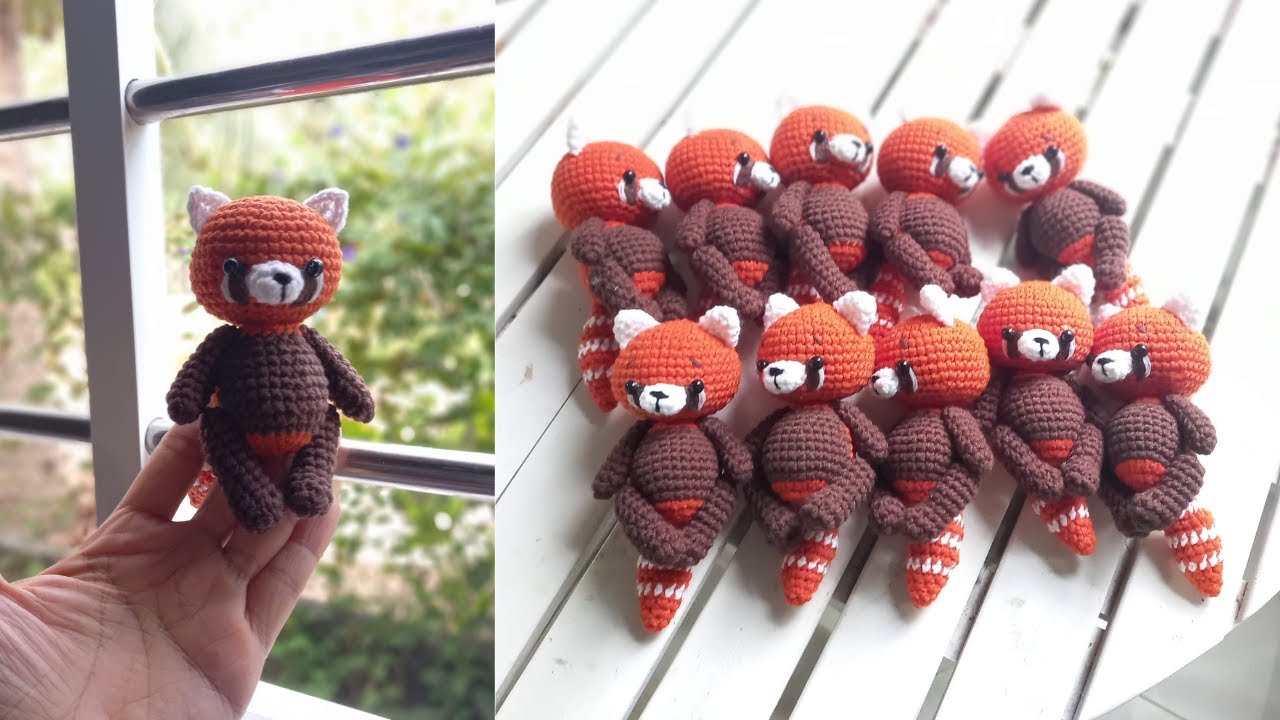 Crochet Amigurumi - Red panda - part 1 -Head