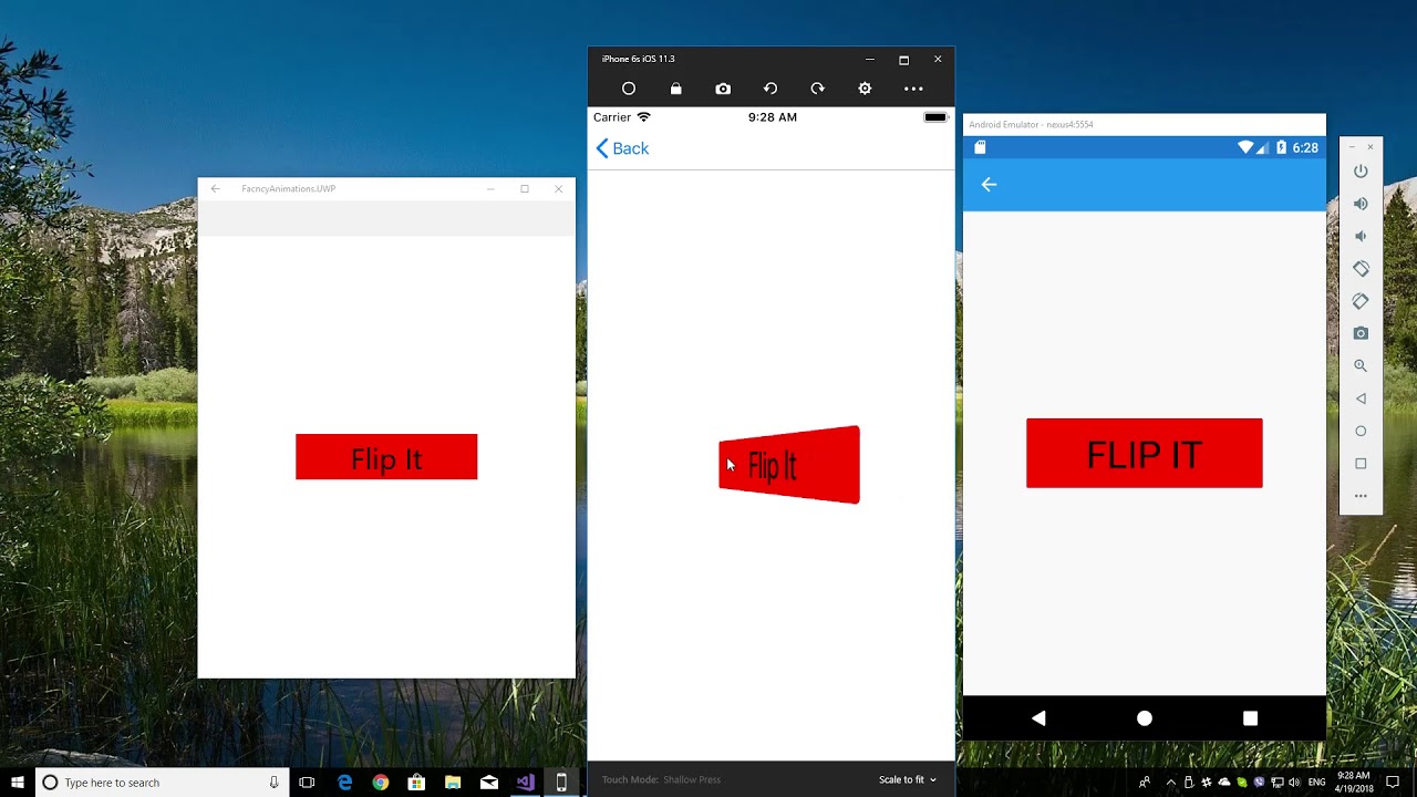 Xamarin Forms Flip Animation