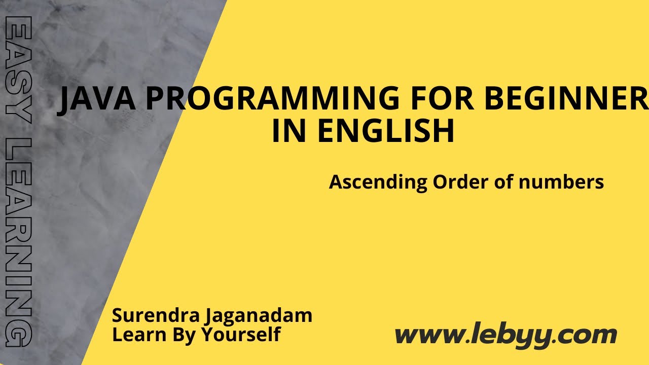 Java program to arrange array elements in ascending order | How to sort integer array in Java