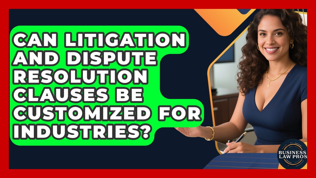 Can Litigation and Dispute Resolution Clauses Be Customized for Industries? | Business Law Pros News
