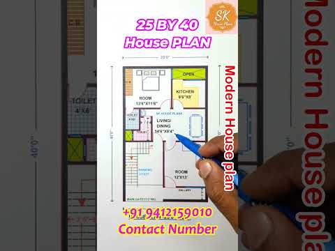 111 Gaj 25 by 40 House Plan 1000 sqft / 111 sqyds / New Home 93 sqm Design (S NO 2616)