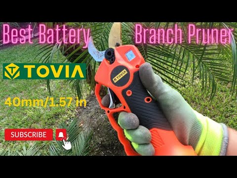 Best Battery Operated Branch Pruner Tovia GPS51 With Extension 25v 1.57 in Cutting Diameter Shear
