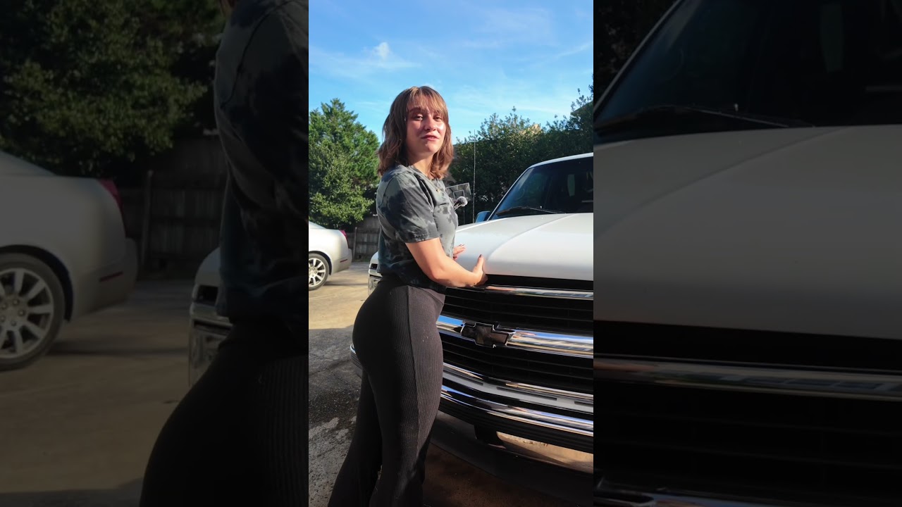 This is how to properly do it #cargirl #cars #chevrolet #mechanic #trucks #car #silverado