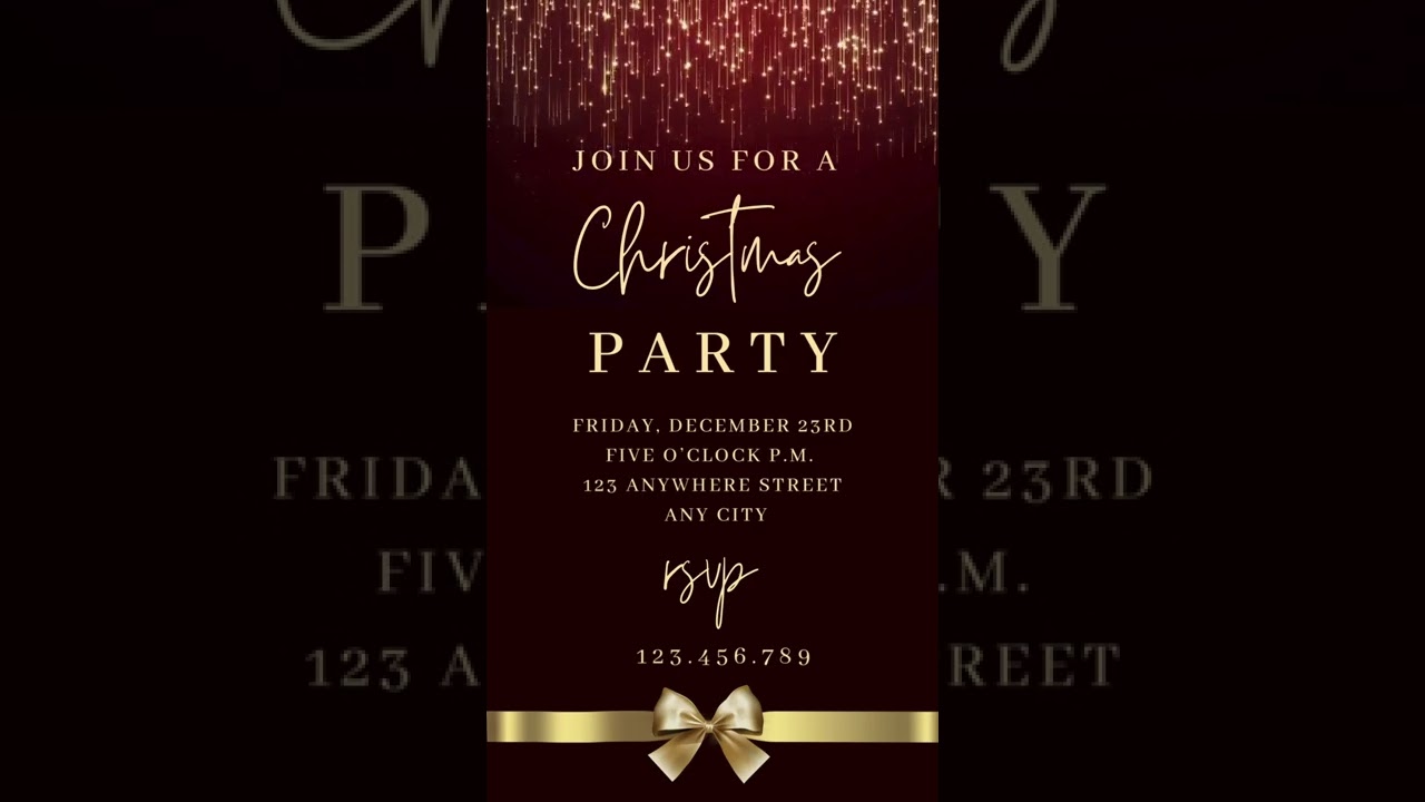 Christmas Party Video Invitation