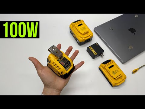 Charge MacBook with DeWALT Battery! Efficiency Tested. 100W DeWALT DCB094 USB-C Charger. 6 AMP