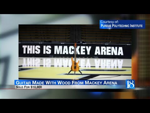 Guitar made from wood from Mackey Arena sold for $10,900