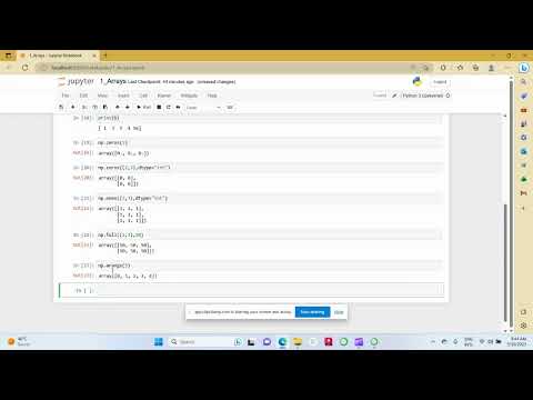 2. Defining Arrays in Python