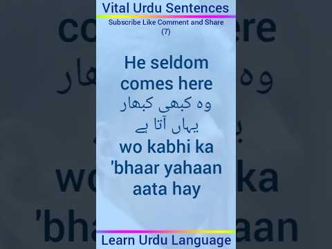 Vital Urdu Sentences #7