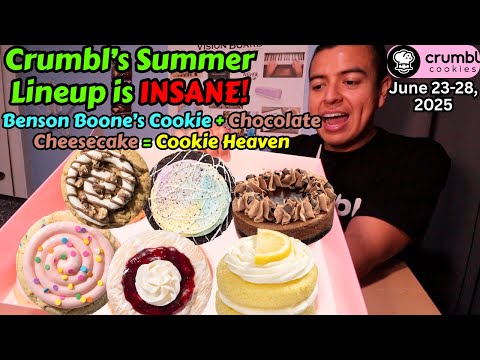 NEW Crumbl Cookies Review: Benson Boone, Chocolate Cheesecake, Lemon, Raspberry, Snickers, Confetti