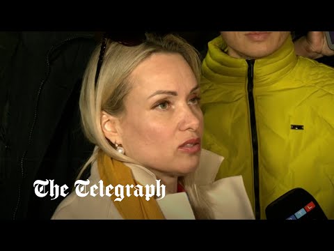 Russian journalist who staged anti-war protest on live television speaks as she leaves court