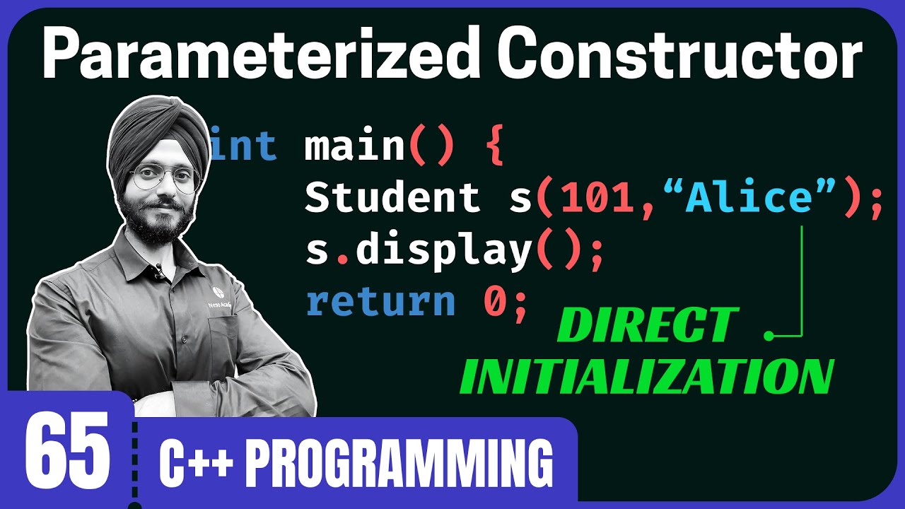 Parameterized Constructor in C++