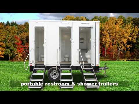 3 Station Restroom Trailer for Rent | Zenith Series
