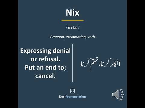 Word: Nix | Pronounced in Desi Way #DesiPronunciation
