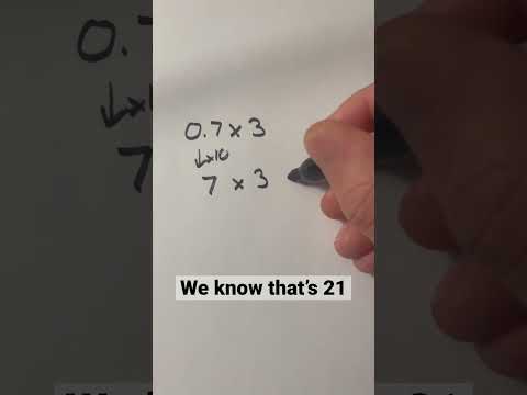 Multiplying decimals by whole numbers #shorts