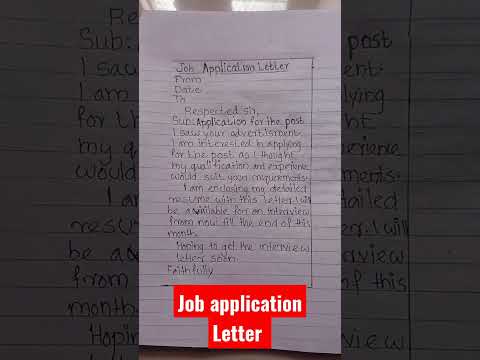 job application letter | job application letter format