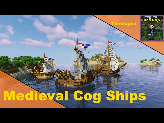 Medieval Cog ships | Speedbuild Minecraft Map
