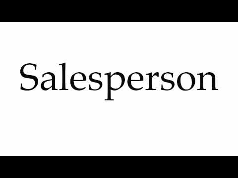 How to Pronounce Salesperson